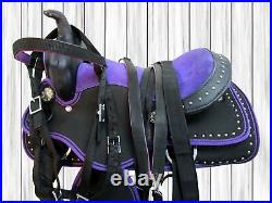 Buddy Saddle Seat For Kids CHALLENGER Horse Western Purple Nylon ...