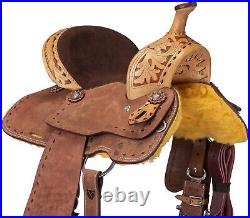 Western Kids Youth Child Barrel Horse Saddle With Floral Tooled ...