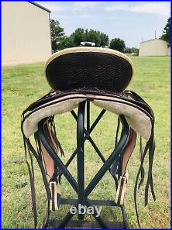 Youth Kids Western Horse Ranch Saddle With Basket Weave Tooling Free ...