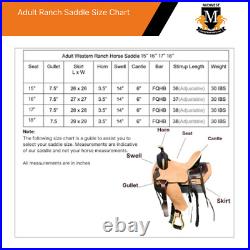 Youth Kids Western Horse Ranch Saddle With Basket Weave Tooling Free ...